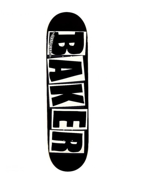 Baker Brand Logo Negro y Blanco 8.5" Tabla Skate
